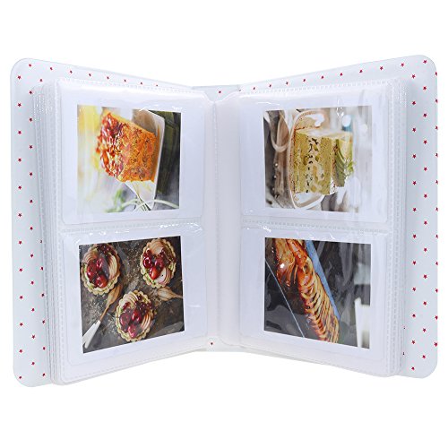 Ablus 64 Pockets Mini Photo Album for Fujifilm Instax Mini 7s 8 8+ 9 25 26 50s 70 90 Instant Camera & Name Card (Blue n)