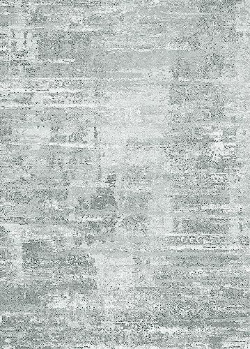 Art&Tuft Washable Rug, Anti-Slip Backing Abstract 5x7 Rug, Stain Resistant Rugs for Living Room, Foldable Machine Washable Area Rug (TPR52-Grey, 5'x7')