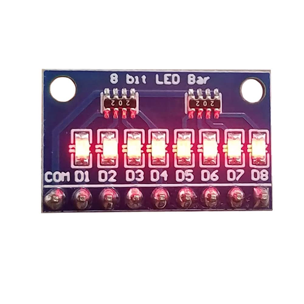 3.3V 5V 8 Bit Red Common Cathode LED Indicator Module DIY kit (1)