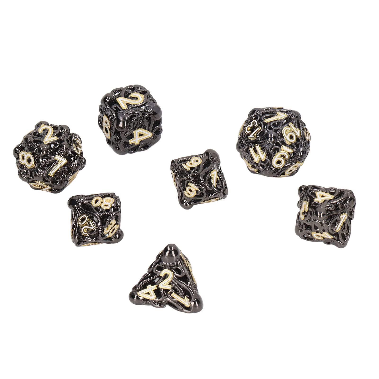 7pcs Hollow Dice Kit, Brass Hollow Dice Set for Game