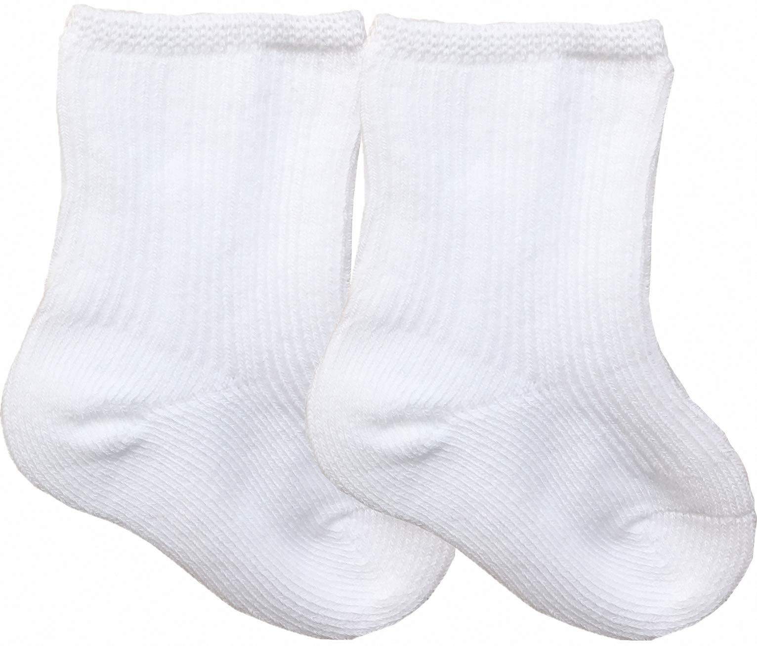 QandSweat Unisex Baby Ankle Socks Toddler Boys' Seamless Cotton Crew Socks (9 Pairs, 0-6M)