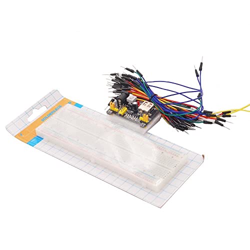 3.3V/5V MB102 Breadboard Power Module MB-102 830 Points Solderless Prototype Bread Board kit 65 Flexible Jumper Wires