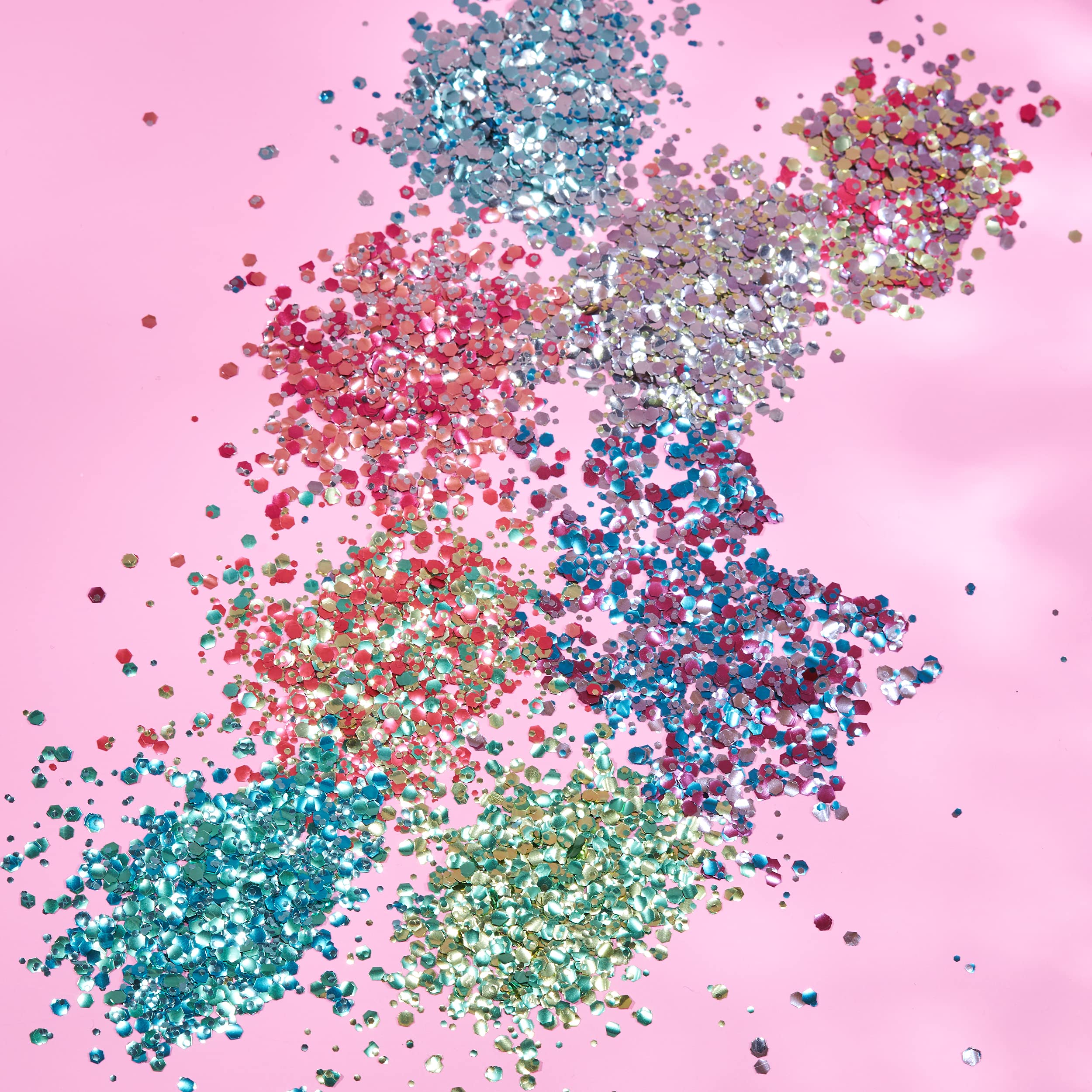 Mystic Bio Biodegradable Eco Chunky Glitter by Moon Glitter - 100% Cosmetic Bio Glitter for Face, Body, Nails, Hair and Lips - 3g - Shamrock