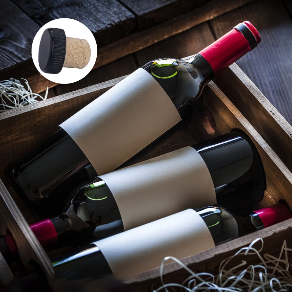30 Pcs T-Shaped Wine Bottle Corks, T-Shaped Cork Plugs, Reusable Wine Bottle Stopper, Wine Bottle Cork Stopper with Plastic Tops, Sealing Plug Bottle Stopper for Wine Beer Bottle Glass Bottles