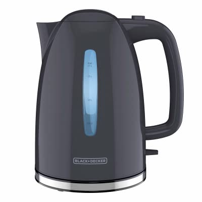 BLACK+DECKER⢠1.7L Rapid Boil Electric Kettle, Boils up to 7 Cups of Water, Gray