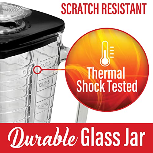 Brentwood P-OST722 Replacement Glass Jar Set, Oster Blender Compatible, 0.33 Gallon Capacity