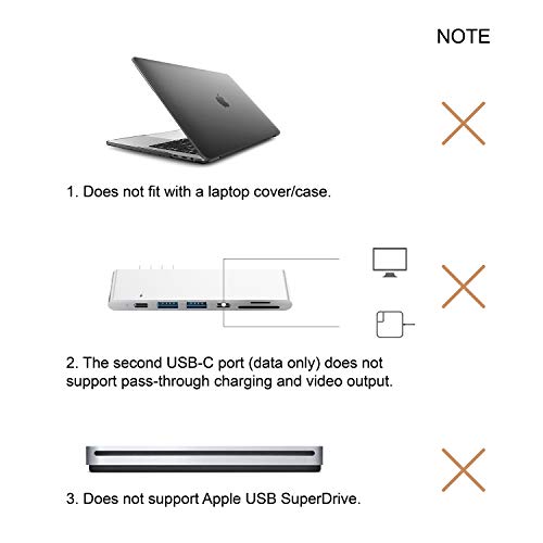 Purgo USB C Hub for MacBook Pro 13 M2 Air 2022/2021-2018, MacBook Adapter with 4K HDMI, 100W PD, 40Gbps TB3 5K@60Hz, USB-C, 2 USB 3.0 and SD/Micro Card Readers