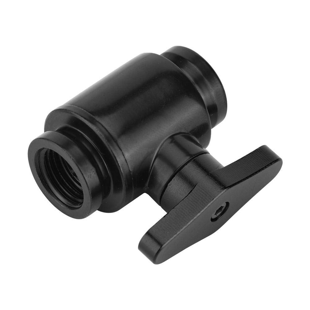 Diyeeni Water Cooling Valve, G1/4 screw thread brass Water Cooling Valve, High flow ball valve structure for Computer Water Cooling System, solid and durable(Black switch)