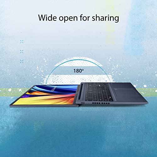 ASUS VivoBook 16X Laptop, 16β WUXGA (1920 x 1200) 16:10 Display, AMD Ryzen 5 5600H CPU, AMD Radeon Vega 7 Graphics, 16GB RAM, 512GB SSD, Fingerprint Sensor, Windows 11 Home, Quiet Blue, M1603QA-ES54