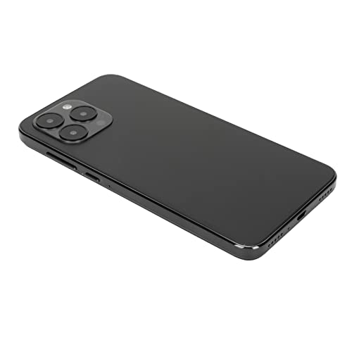6.1 Inch Face Recognition Phone 6800mAh I14 Pro Phone 4GB 32GB Black Front 8MP Rear 16MP for Work Use (US Plug)