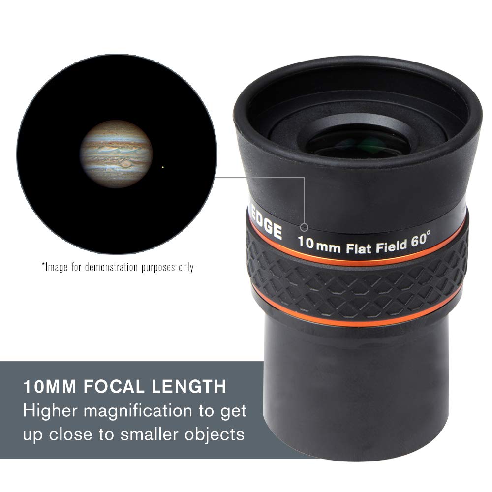 Celestron Ultima Edge - 10mm Flat Field Eyepiece - 1.25" & 93428 X-Cel LX 1.25-Inch 3X Barlow Lens (Black)