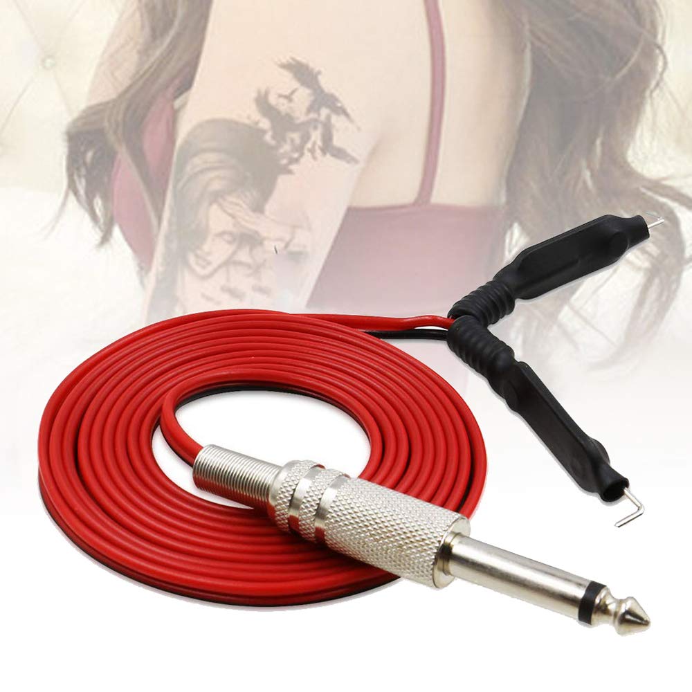 Tattoo Clip Cord, Professional Tattoo Clip Cord Rubber Tattoo Clip Line with Mono Plug Soft Wire for Tattoo Machines Tattoo Power Tattoo Kits Supply …