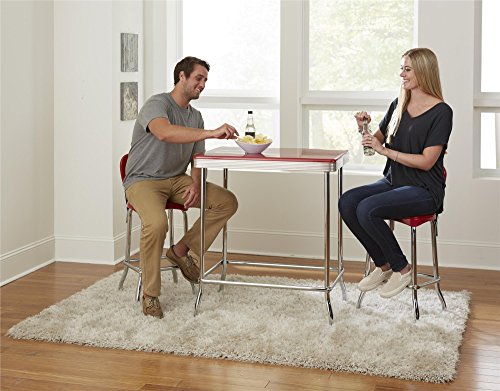 COSCO Stylaire 3 Piece High Top Set, Red & Chrome