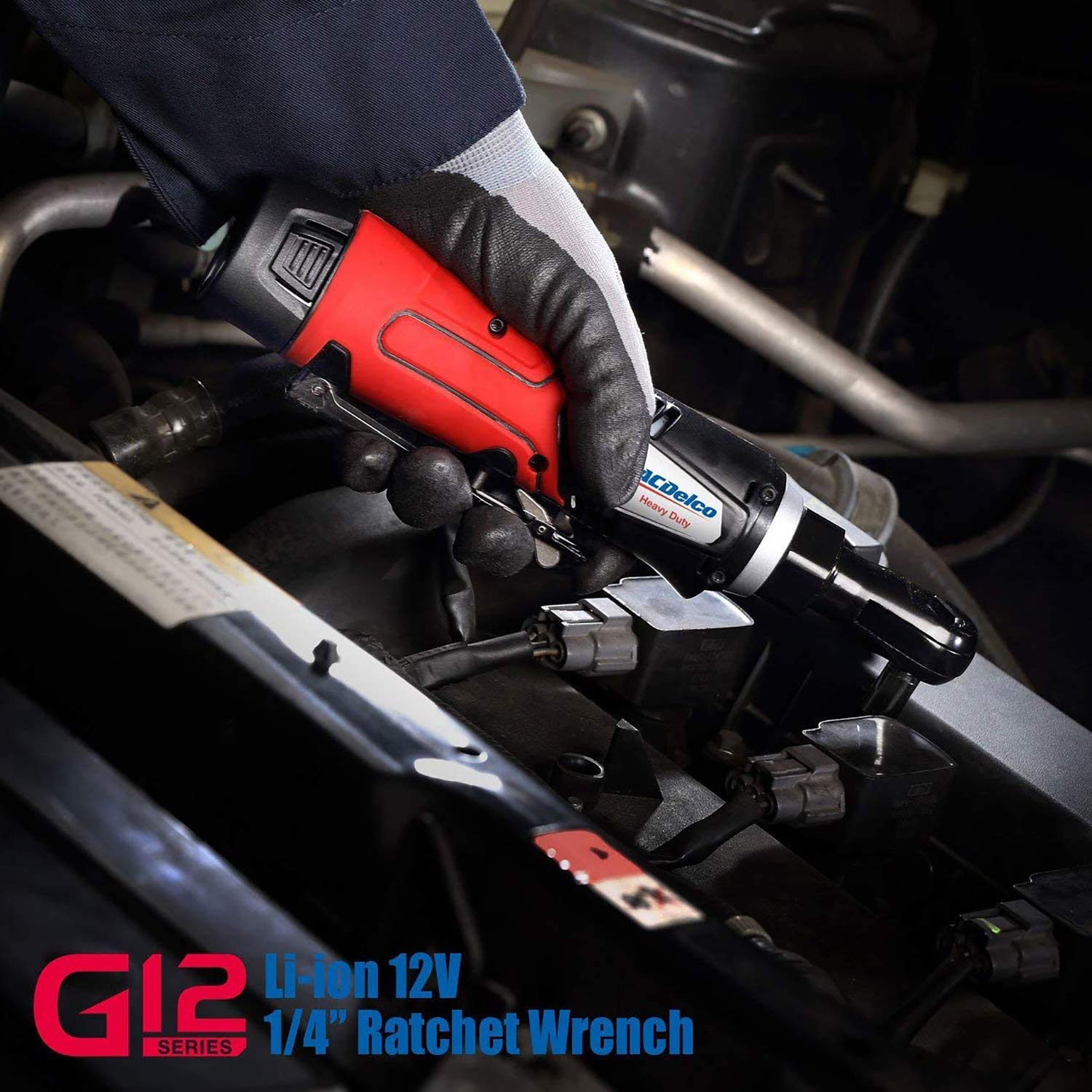 ACDelco ARW1209-K9 G12 Series 12V Li-ion Cordless ¼” & 3/8” Ratchet Wrench Combo Tool Kit with Canvas Bag