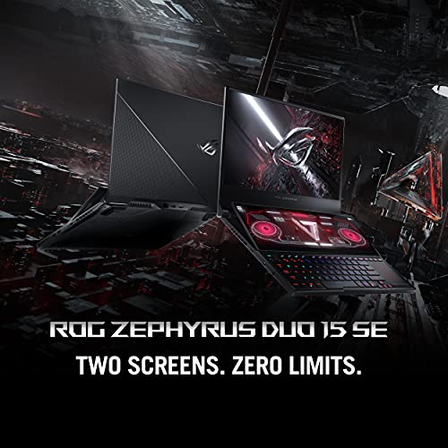 ASUS ROG Zephyrus Duo SE 15 Gaming Laptop, 15.6β 300Hz FHD IPS Type Display, NVIDIA GeForce RTX 3080, AMD Ryzen 9 5900HX, 32GB DDR4, 1TB PCIe SSD, Per-Key RGB Keyboard, Windows 10 Pro, GX551QS-XS98