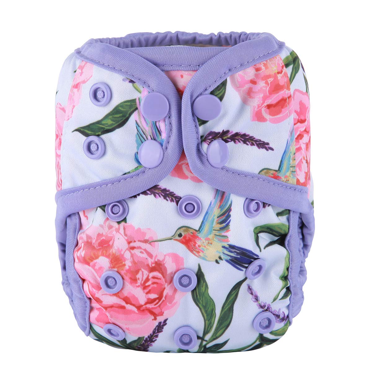 Sigzagor Newborn Baby Diaper Nappy Cover 8lbs-10lbs (Hummingbirds)