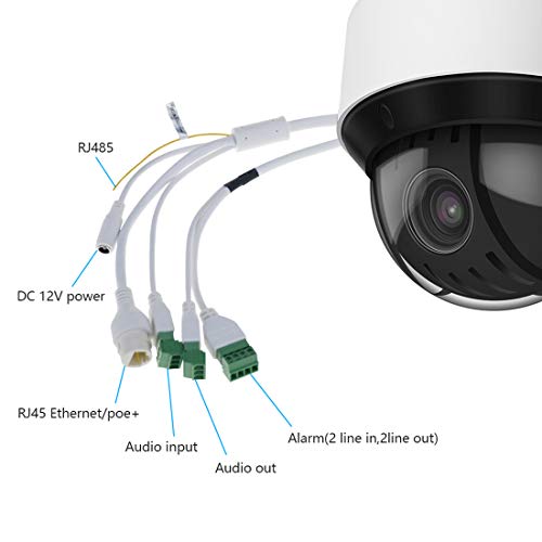 DS-2DE4A425IW-DE HIK VlSlON 4MP PTZ DarkFighter Speed Dome IP Camera, 25x Optical Zoom,4.8~120 mm Lens, 165ft Night Vision Outdoor Camera with Audio&Alarm I/O, 360°Pan&90°Tilt, SD Card Slot(No Logo)