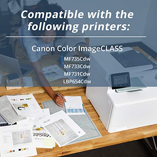 Arthur Imaging Compatible Toner Cartridge Replacement for Canon 046 046H for Color ImageCLASS MF735Cdw LBP654Cdw MF731Cdw MF733Cdw Laser Printer (Black Cyan Magenta Yellow, 4-pk)