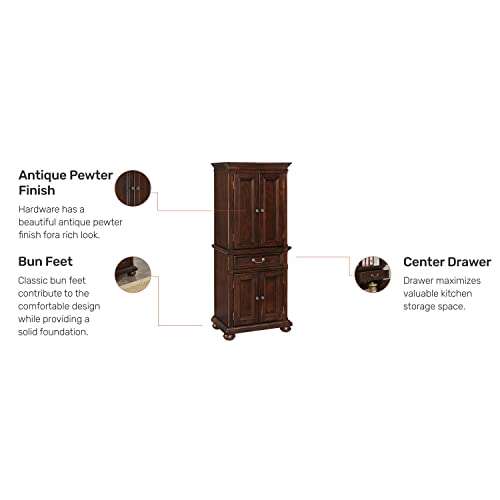 Colonial Classic Dark Cherry Pantry Cabinet by Home Styles
