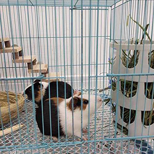 Hamiledyi Rabbit Hay Feeder,2Pcs Bunny Hanging Cage Manger Hay Holder Rack for Small Animal Chinchilla Guinea Pig Rat-(Random Color)
