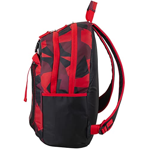 FUEL Backpack with Lunch Box Combo – 18” Two Compartment Water Resistant Durable Adjustable Straps with Side Water Bottle Pockets 2 in 1 Set - Red Camo