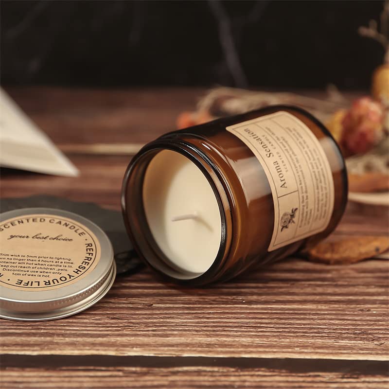 BSitVoik Candles for Home Scented Aromatherapy Candle 7 OZ Long Burning Jar Soy Wax Candles for Valentine Birthday Monday's Day (Lavender)