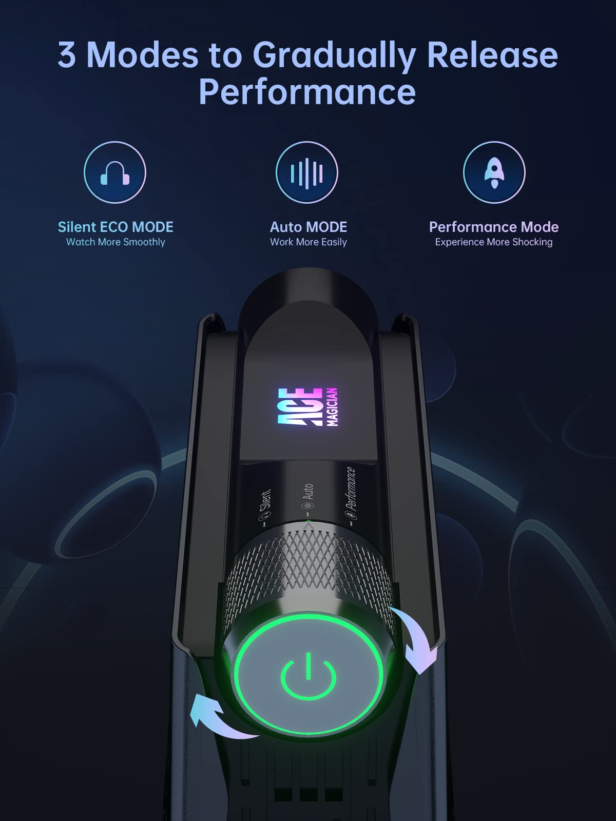 ACEMAGICIAN Mini PC, AMD Ryzen 5 5600U, 16GB DDR4 RAM, 512GB SSD, Windows 11 Pro, RGB Light, WiFi 5 Bluetooth 4.2, 3 Screens Display, HDMI, DP, Type C Port