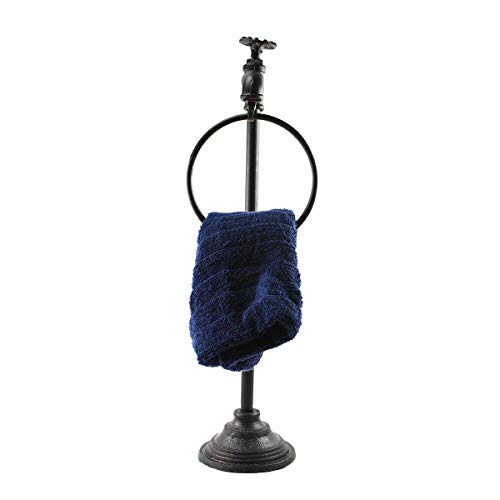 Colonial Tin Works Spigot Soap and Towel Holder, 23.5-inches Height, Black