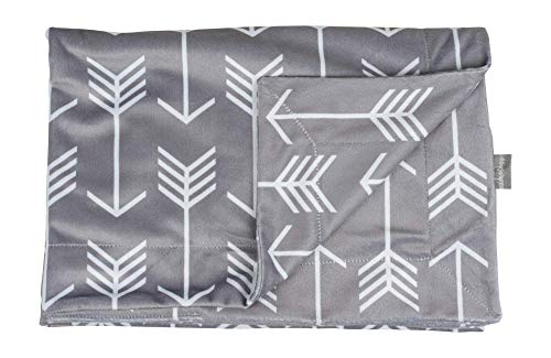 Minky Nursery Blanket, Gray White Arrows Design, Great for Any Mom to Be, Toddler Blanket