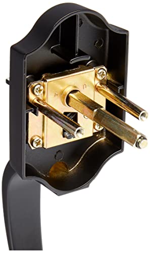 Amazon Basics Handleset with Tulip Knob - Single Cylinder - Matte Black