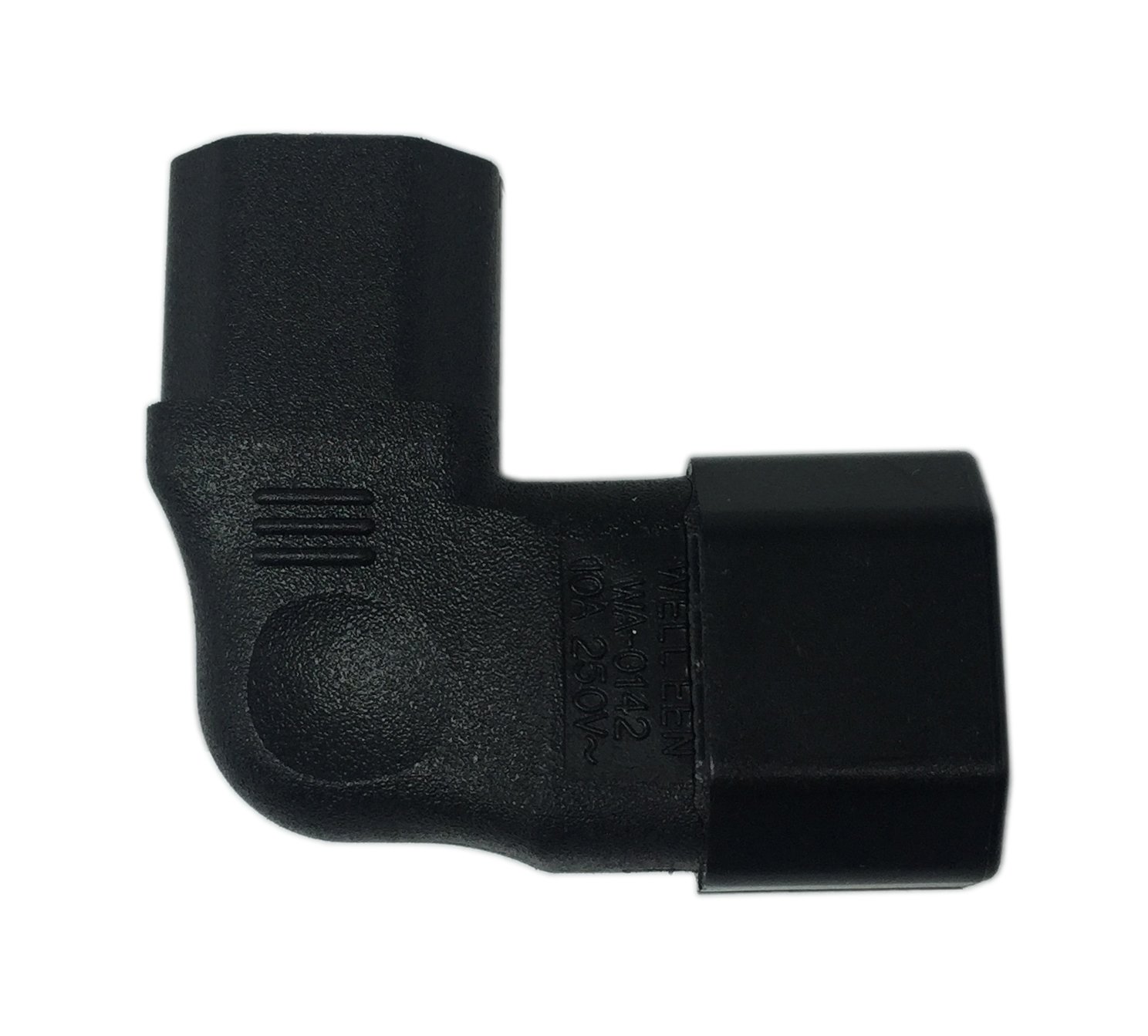 Cerrxian Left Angle IEC 320 C14 3 Pin Male to C13 Female PDU PSU UPS Power Extension Adapter Receptacle for LCD LED TV Wall Mount