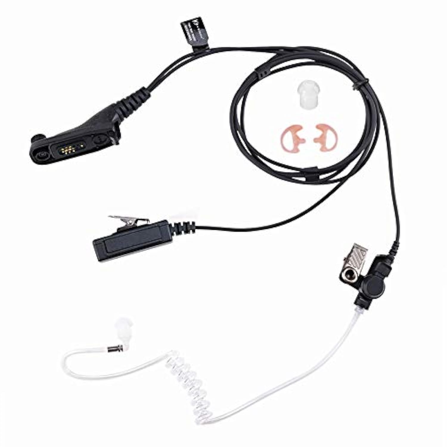 KS K-STORM Covert Acoustic Tube Walkie Talkie Earpiece Surveillance Headset with Mic Compatible with Motorola APX1000 APX4000 APX6000 APX7000 XPR6000 XPR6550 XPR7000 XPR7550 Two-Way Radio (1 Pack)