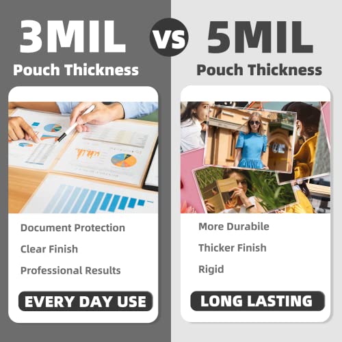 Hartwii 300 Pack Lamintaing Sheets Holds 8.5 x 11 Inch Sheets, 3 Mil Clear Thermal Laminating Pouches 9 x 11.5 Inch Lamination Sheet Paper for Laminator, Round Corner Letter Size