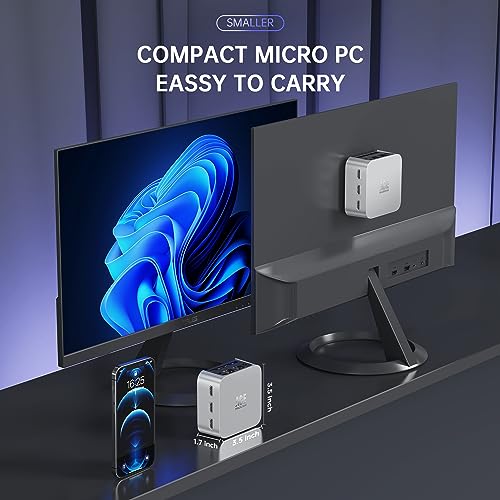 ACEMAGICIAN Mini PC Computer Win 11Pro, Intel 12th Gen N95 (up to 3.4GHz) 16GB LPDDR5 512GB M.2 SSD Desktop Computers, Micro PC Support 4K UHD, Dual Gigabit Ethernet,3 HDMI,2.4G/5G WiFi, BT4.2