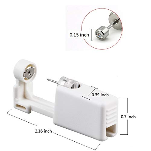 Pimoys 4pcs Painless Ear Piercing Gun Disposable Safety Asepsis Piercing Tool Kit with Ear Studs