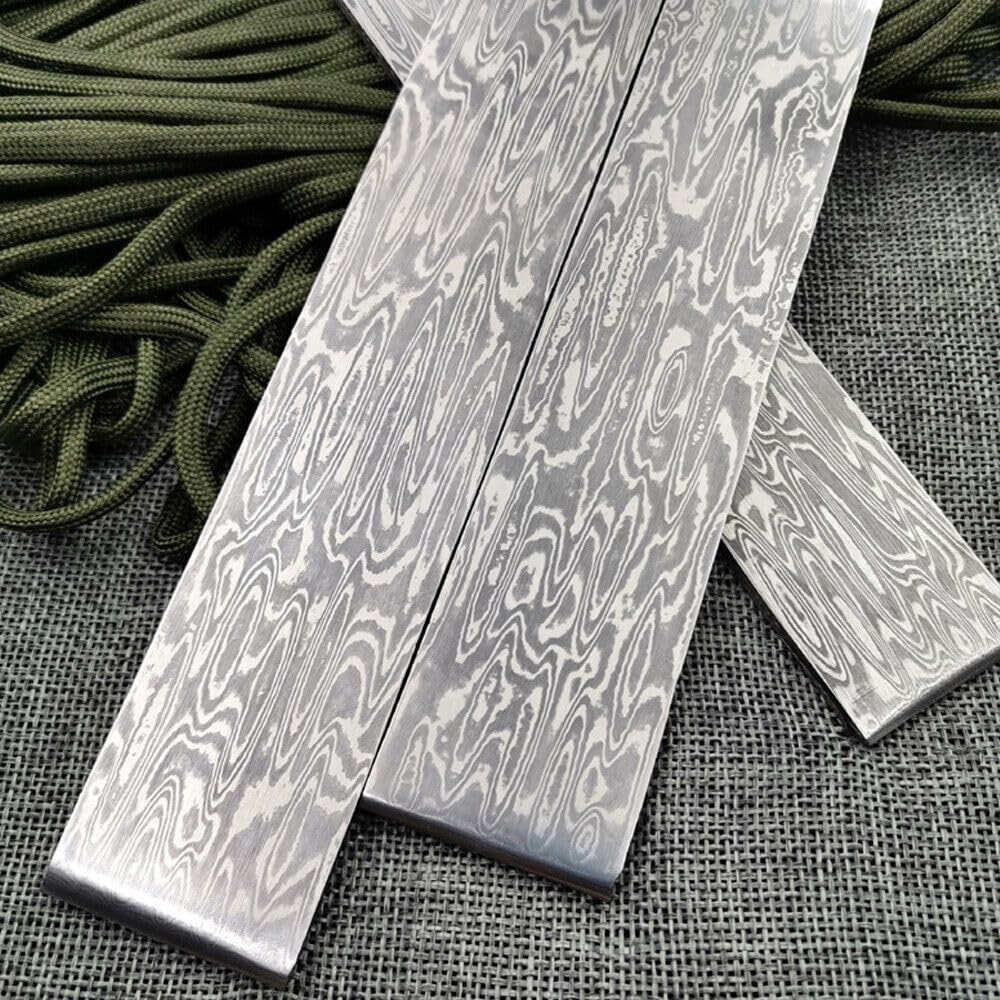 Handmade Damascus Steel Billet Knife/Blank Blade Making Bar Ripple Water Pattern 150x25x3mm