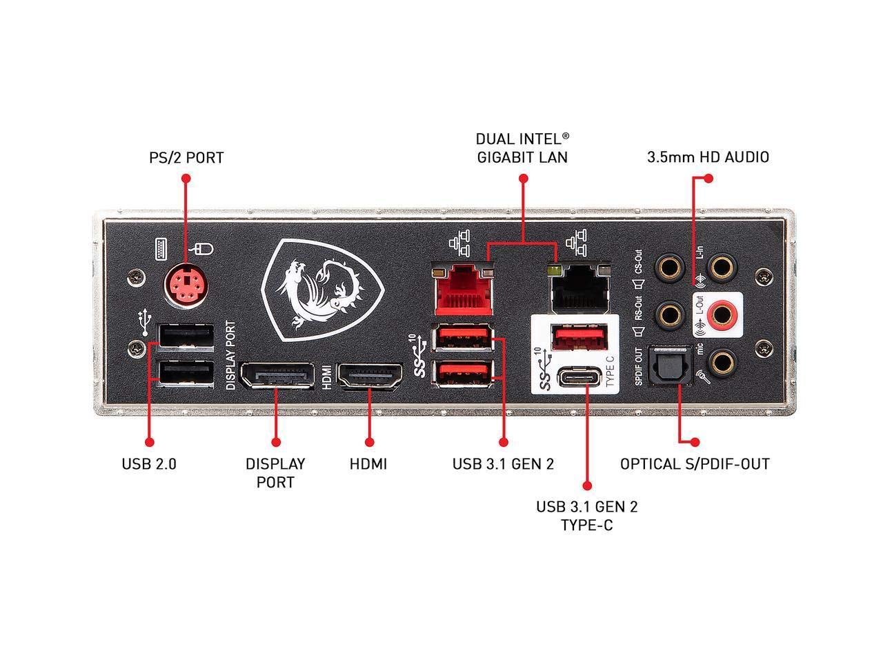 MSI MAG Z390 Tomahawk LGA1151 (Intel 8th and 9th Gen) M.2 USB 3.1 Gen 2 DDR4 HDMI DP CFX Dual Gigabit LAN ATX Z390 Gaming Motherboard