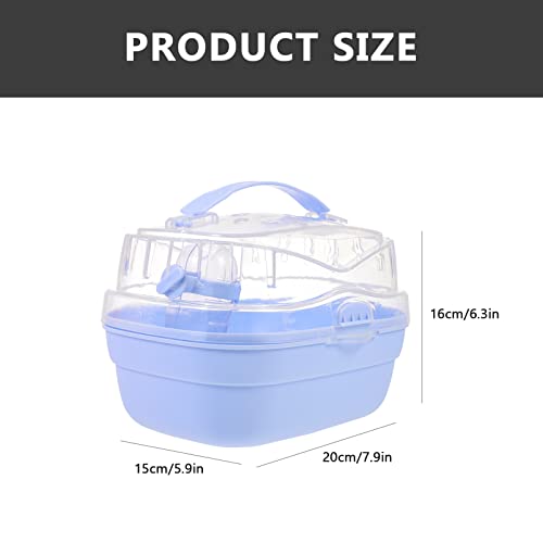 Balacoo Hamster Cage Small Animal Travel Carriers Portable Cages with Water Bottle Transparent Travel Carry Case Outdoor