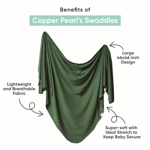 Copper Pearl Large Premium Knit Baby Swaddle Receiving Blanket Noah