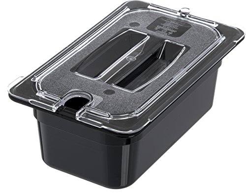 CFS 3068103 StorPlus Fourth Size Food Pan, Polycarbonate, 4" Deep, Black, Model Number: 3068103-E