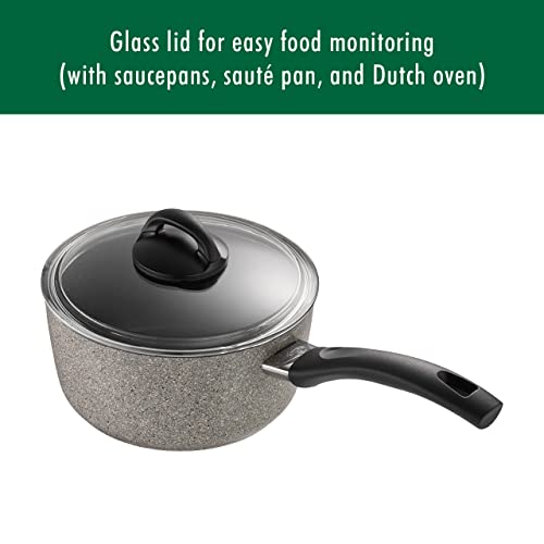 BALLARINI Parma by HENCKELS 10-pc Nonstick Pot and Pan Set, Made in Italy, Set includes fry pans, saucepans, sauté pan and Dutch oven with lid