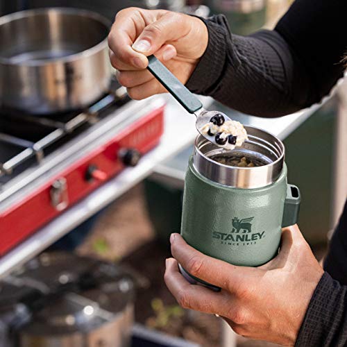 Stanley Classic Legendary Food Jar 0.4L Nightfall with Spork β BPA Free Stainless Steel Soup Flask - Keeps Cold or Hot for 7 Hours - Leakproof - Dishwasher Safe