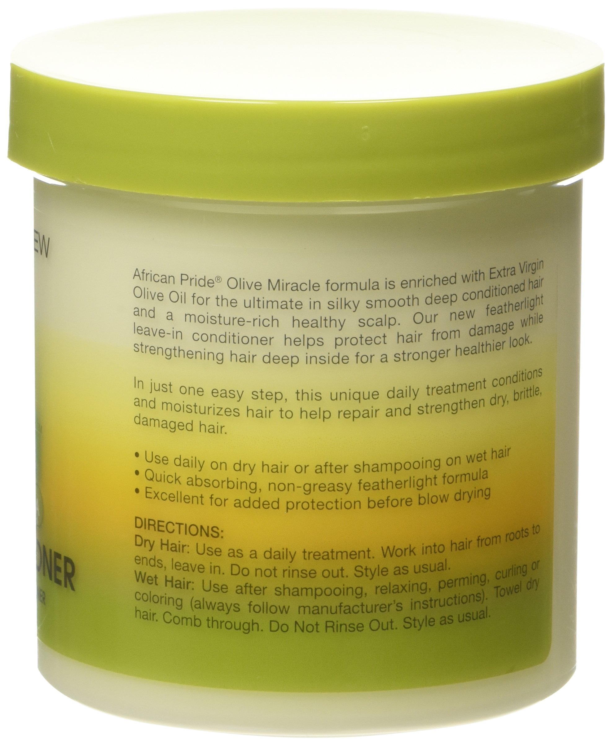 African Pride Olive Miracle Leave-in Conditioner, 15 Ounce