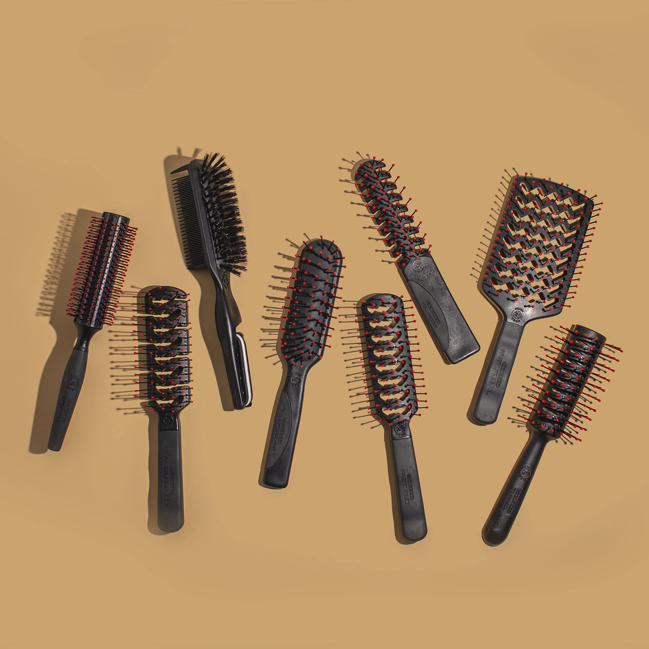 Cricket Static Free Fast Flo Vent Hair Brush - Quick Blow Drying, Easy Styling, and Tangle-Free Detangling for All Hair Types, Long, Short, Thick, Thin, Curly, Straight, and Wavy