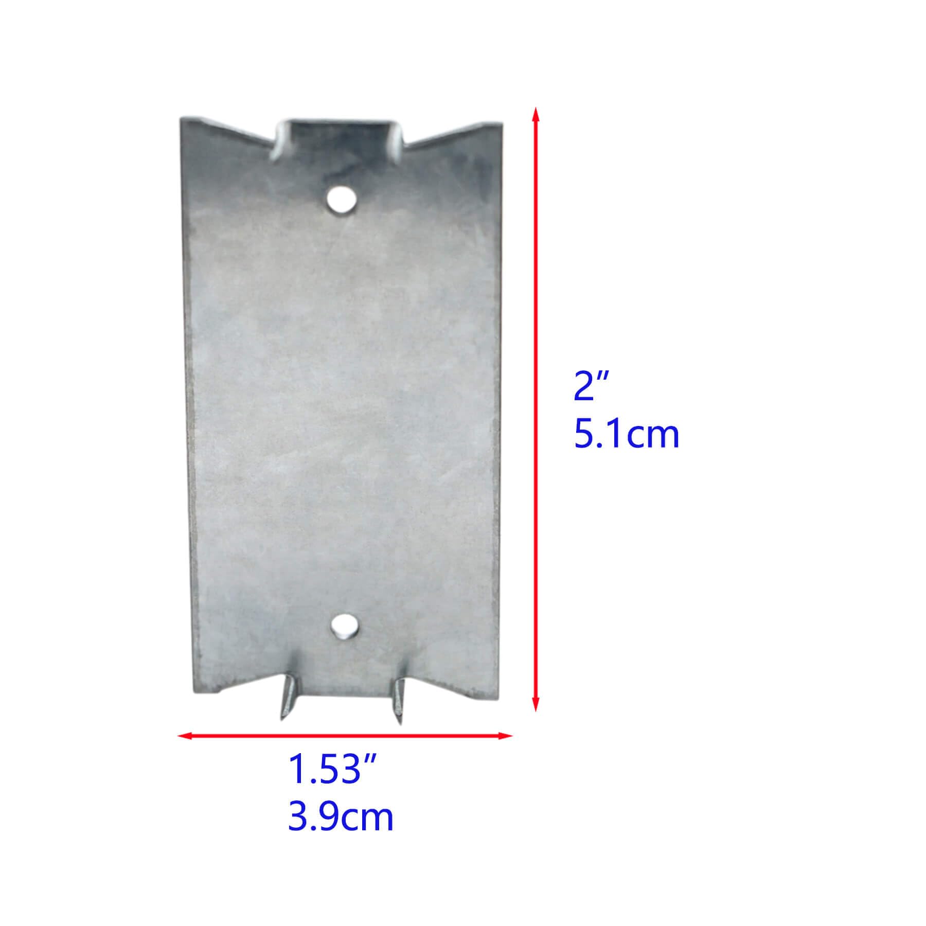 Qlvily 50PCS Nail Plates for Wood Studs, 1.5 x 2 Inch Nail Plate, Sharp Pointed Prongs, Anti-Nail Protection Plate Shield