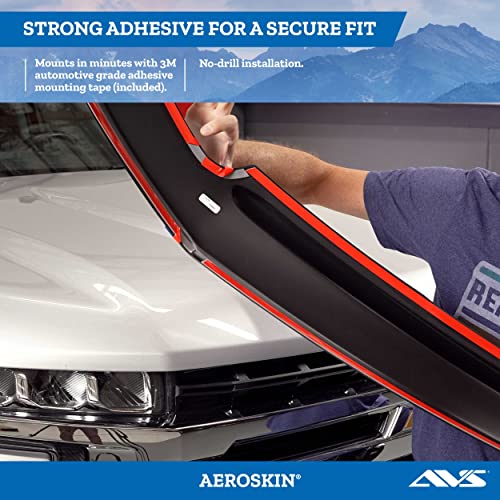 Auto Ventshade [AVS] Aeroskin Hood Protector | 2011 - 2023 Dodge Durango, Low Profile/Flush - Chrome | 622038