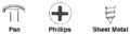 CRL 8 x 2-1/2" Pan Head Phillips Sheet Metal Screws - Package of 100