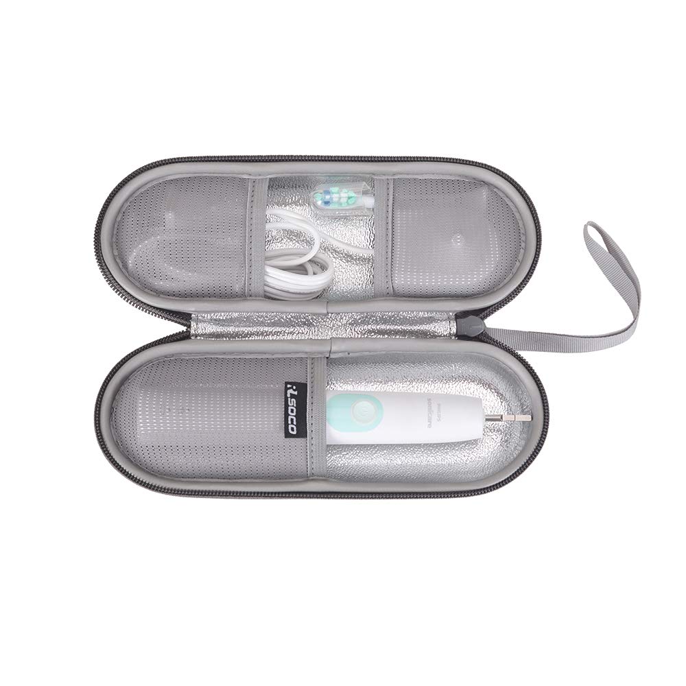 RLSOCO Hard Case for Philips Sonicare ProtectiveClean 4100/5100/6100/1100/6500/7500 Electric Toothbrush & Works With Oral-B Pro 1000 / Pro-Health/Pro 5000 / Pro 3000 / Pro 1500 Electric Toothbrush