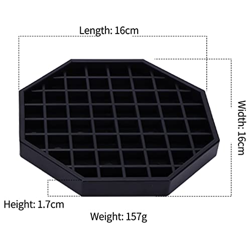 Happy Reunion Drip Trays 6" Coffee Countertop Octagon Drip Tray Black Plastic Coffee Drip Tray With Honeycomb Grid, Pack of 4 (4 Pcs 6")