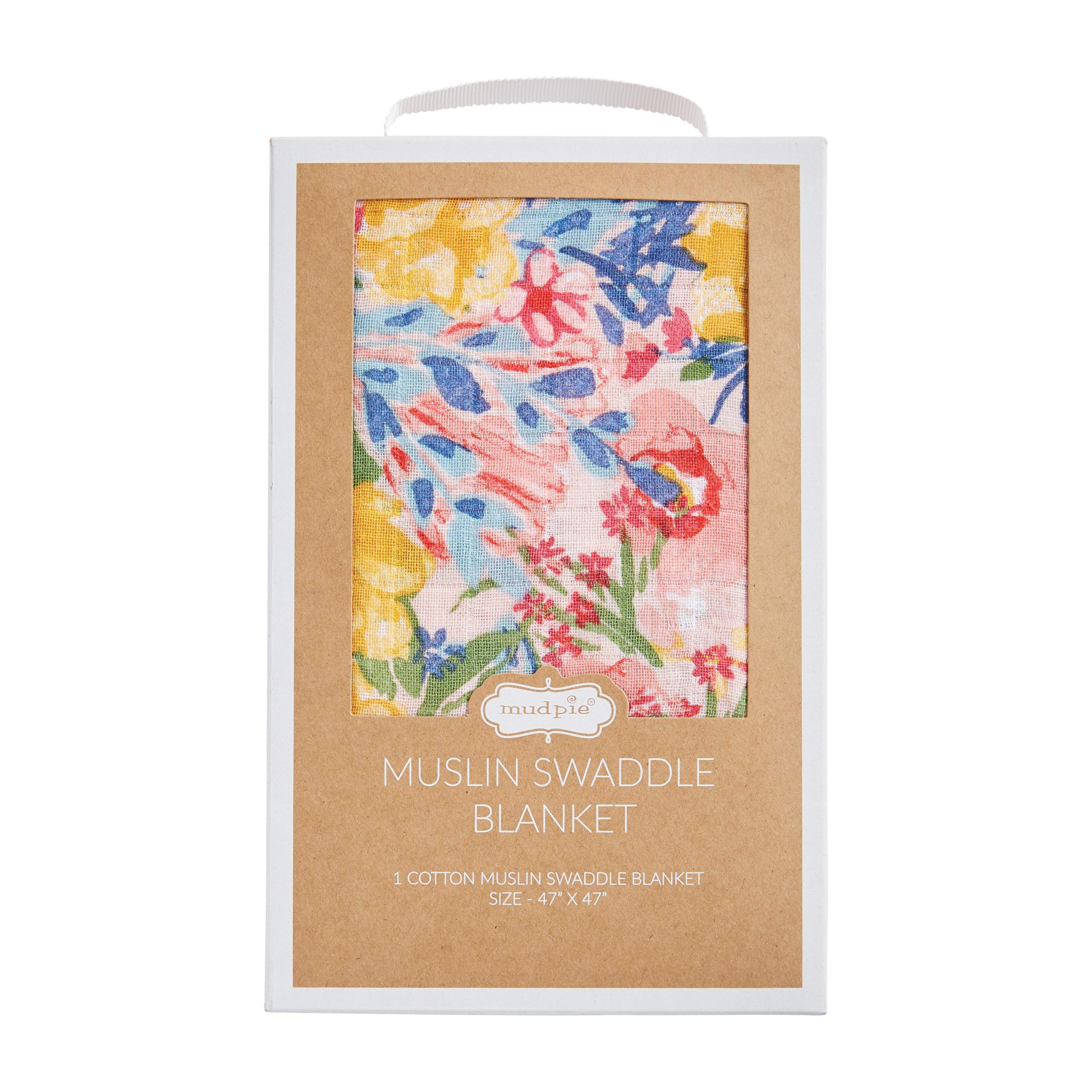 Mud Pie Muslin Swaddle, Multicolor Floral